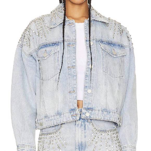 Blank NYC | Jackets & Coats | New Blanknyc Studded Starstruck Jacket In Denim | Poshmark